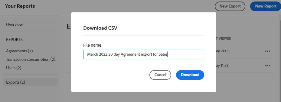 Descargar el contenido de una exportación de datos